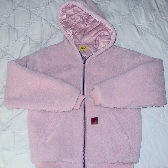 Golf Wang | Jackets & Coats | Golf Wang Original Pink Sherpa Hooded ...